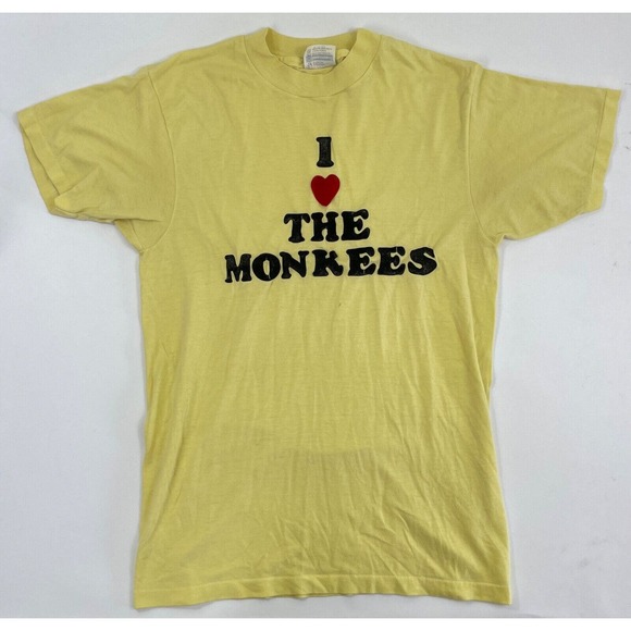 Hanes | Shirts | Vintage Rare I Love The Monkees Band T Shirt Hanes M ...